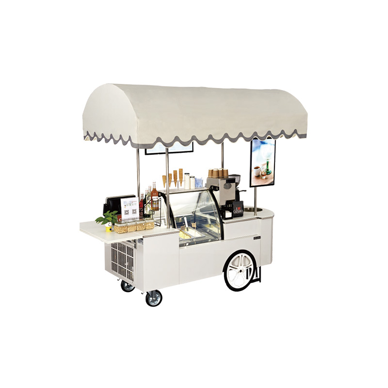 304 Stainless Steel Black Mobile Gelato Cart with Locker from China ...